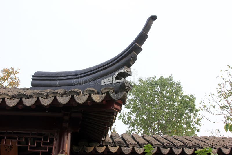 China jiangnan style eaves stock photo. Image of relics - 386117172