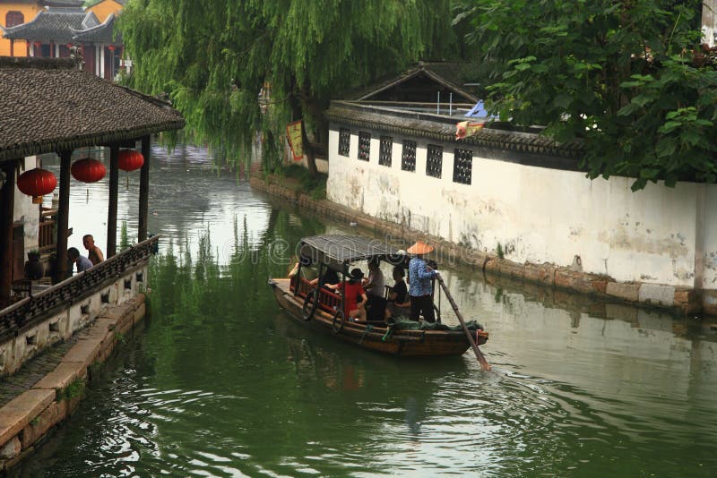 China, Jinxi-Wasser-Dorf redaktionelles stockbild. Bild von tourist ...