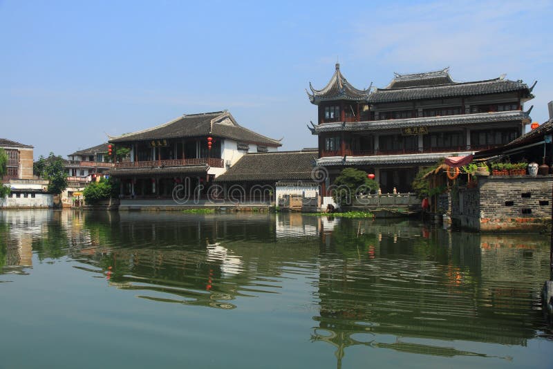 China, Jinxi-Waterdorp redactionele afbeelding. Image of kanaal - 57221450