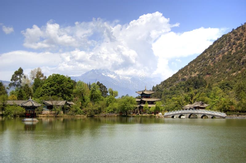 Jade Dragon Snow Mountain, Lijiang China Stock Photo - Image of ...