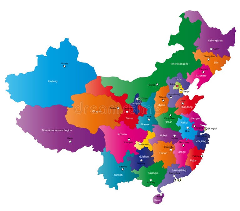 Blank China Map Regions Stock Illustrations – 255 Blank China Map ...