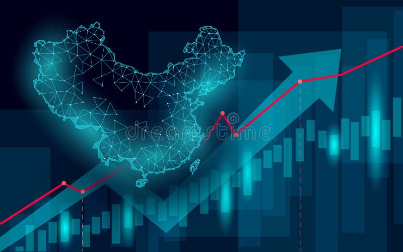 China Map Business Statistics Chart Growing Graphs. Blue Light Glowing ... China Map Business Statistics Chart Growing Graphs. Blue Light Glowing ...