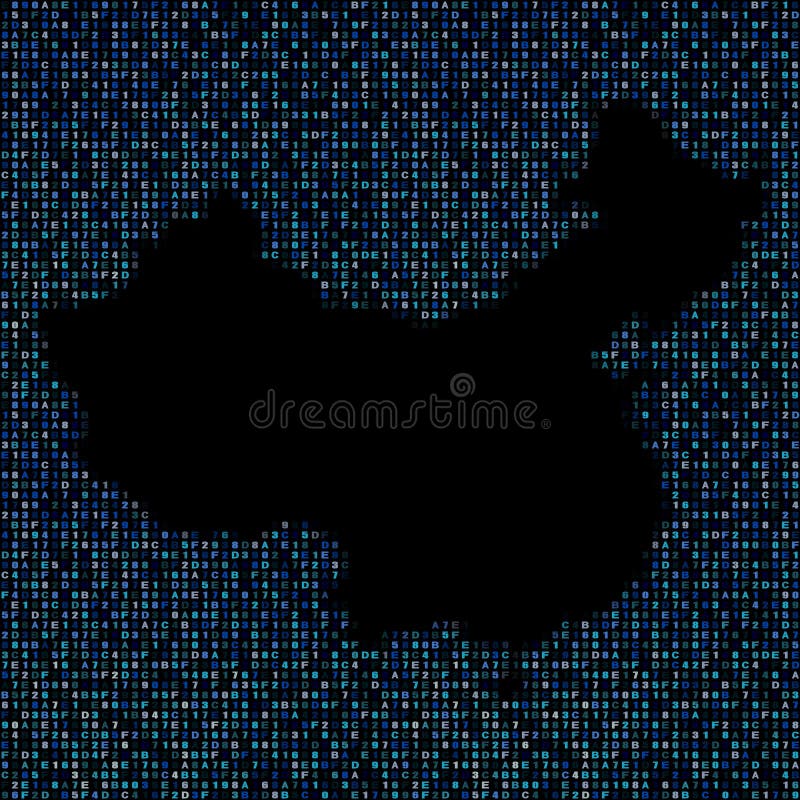 China Map on Hex Code Illustration Stock Illustration - Illustration of ...