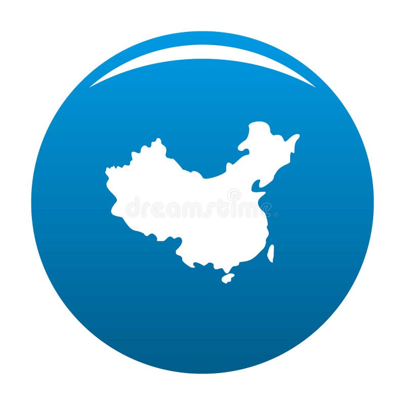 China map icon blue vector stock vector. Illustration of plain - 109749817