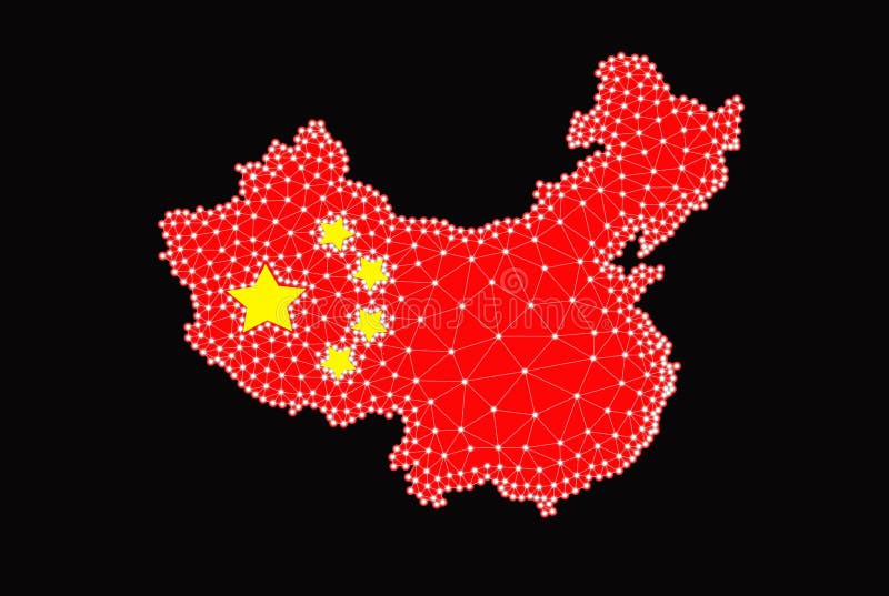 Digital China Map stock illustration. Illustration of source - 16818768