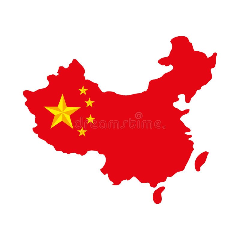 China map. vector stock vector. Illustration of flag - 177077618