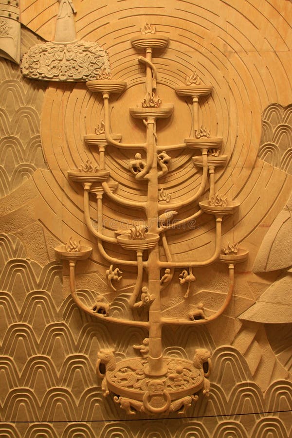 China Millennium Monument in Beijing Golden Statue, China Stock Photo ...