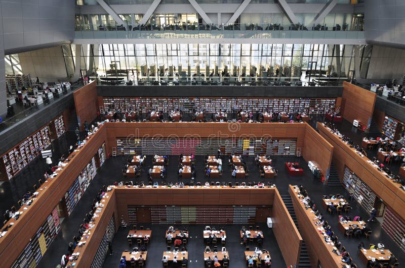 China-nationale Bibliothek in Peking Redaktionelles Bild - Bild von ...