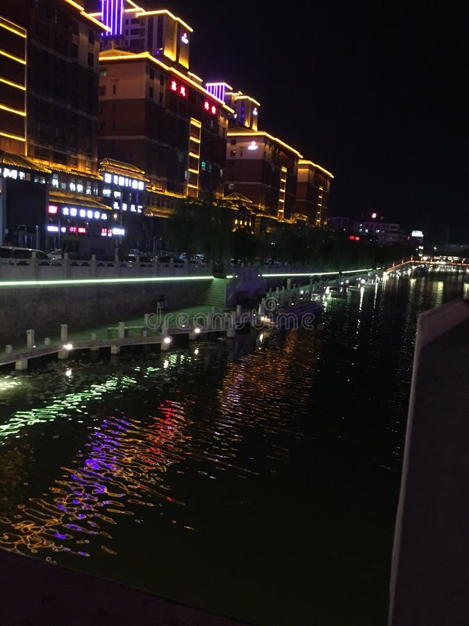 China night scenery editorial image. Image of darkness - 92115225