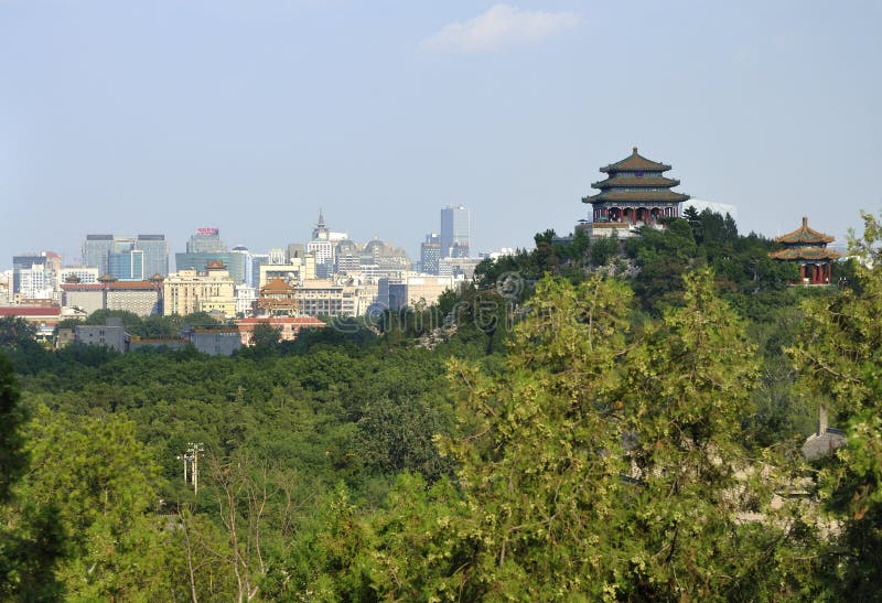 Jingshan-Park, Panorama Oben Auf Peking-Stadt Redaktionelles Stockbild ...