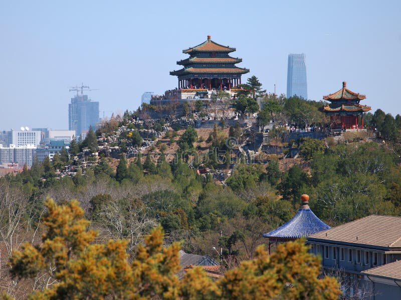 China Peking Stadtbild-Jingshan Park Stockbild - Bild von peking ...