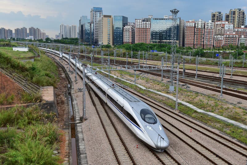 High speed train stock photo. Image of line, development - 69445368