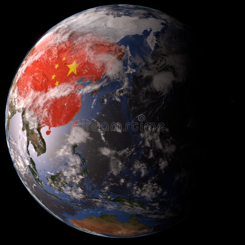 China on the Rise - Country Map on Arrow Stock Illustration ...