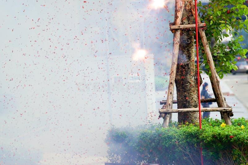 China Red Cracker are Explored Stock Image - Image of firecracker ...