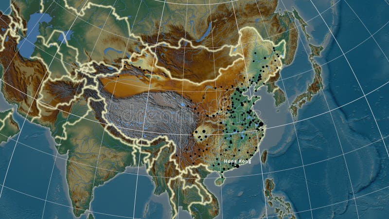 China - Relief. Composition, Borders Stock Illustration - Illustration ...