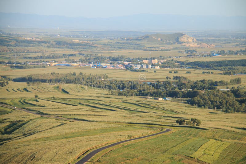 China Rural Field Landscape Stock Photo - Image of village, landscape ...