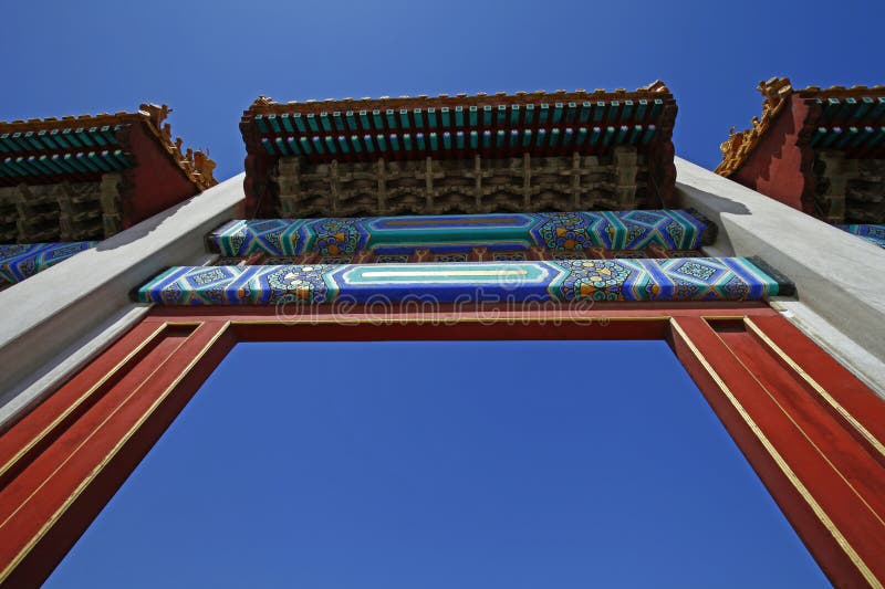 China S Ancient Memorial Arch Stock Image - Image of shifang, hebei ...