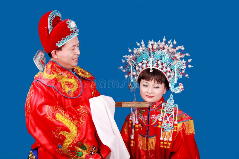 Chinese bride and groom stock photo. Image of woman, culture - 18065392