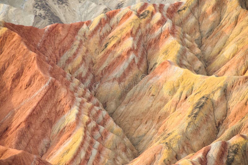 China S Rainbow Mountains at Zhangye Danxia Stock Image - Image of ...