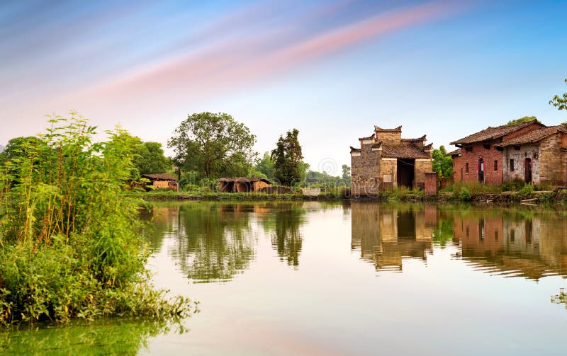 Ancient Villages in Rural China Stock Image - Image of bridges ...