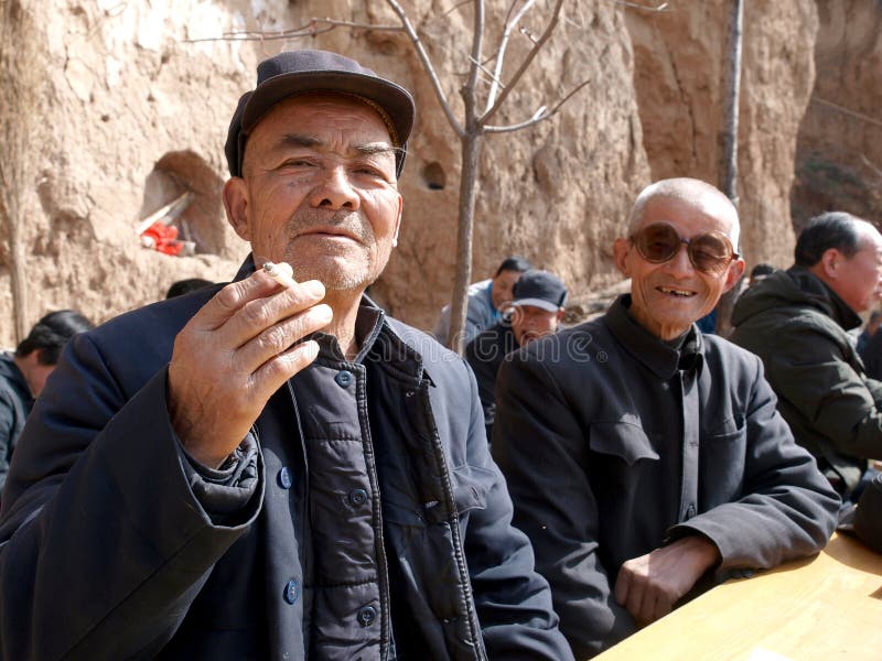 China s rural old man editorial stock image. Image of grandfather ...