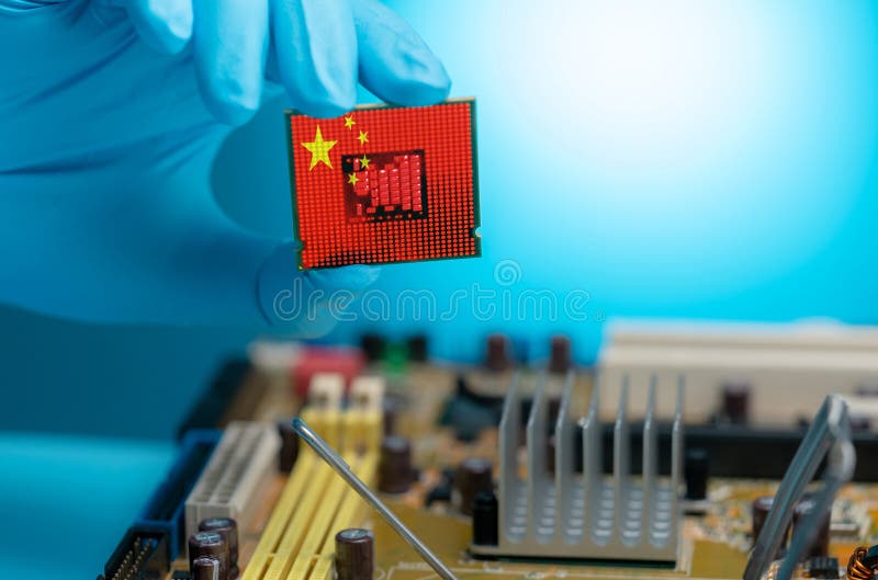 China S Semiconductor Industry with an Electronic Engineer Showcasing a ...