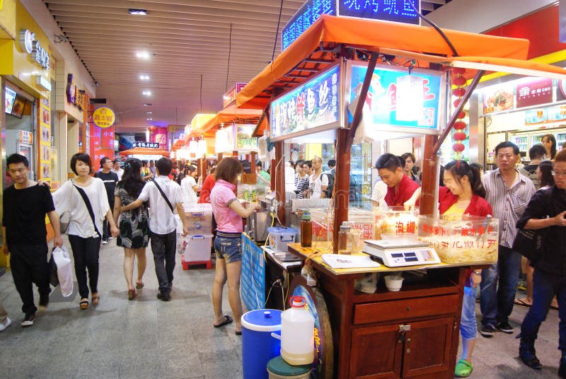 China's snack bar editorial photo. Image of girl, shenzhen - 20381921