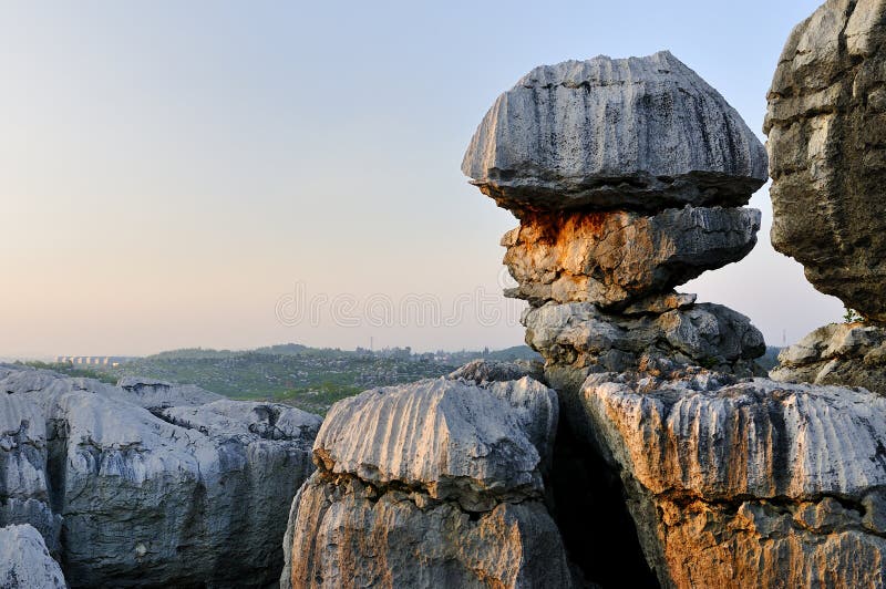China s Stone Forest stock photo. Image of ancient, blue - 9818052