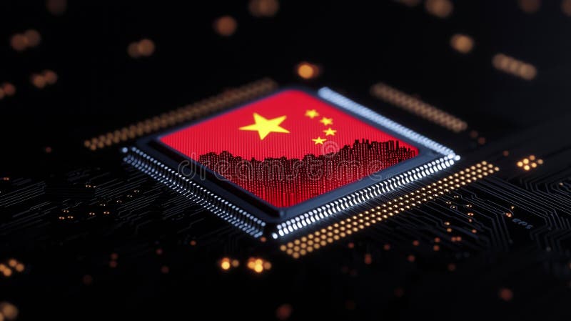 China Semiconductor Industry and Digital Technology Concept Stock Photo ...