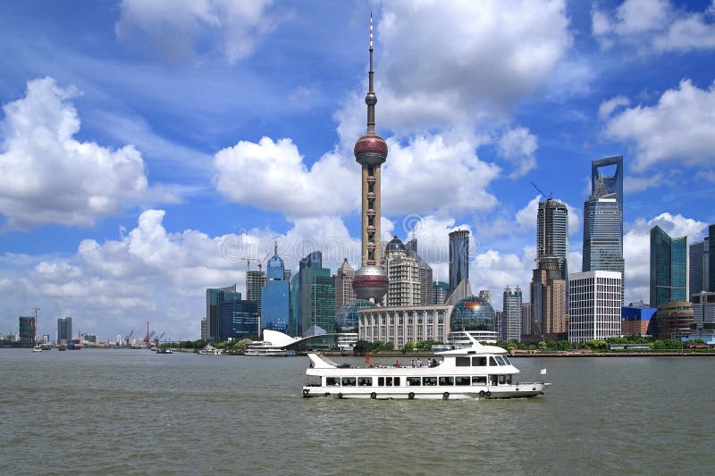 Shanghai Harbor stock photo. Image of office, famous - 13450130
