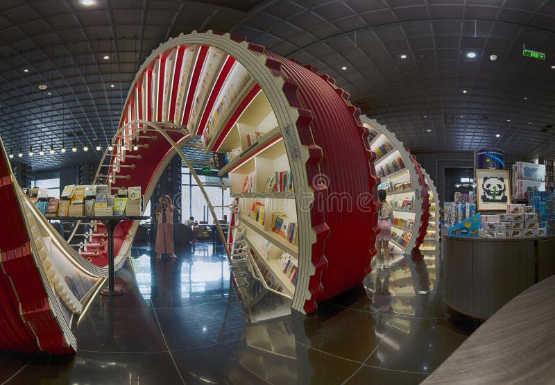 China Shenzhen Library Book Interior Design Editorial Photo - Image of ...