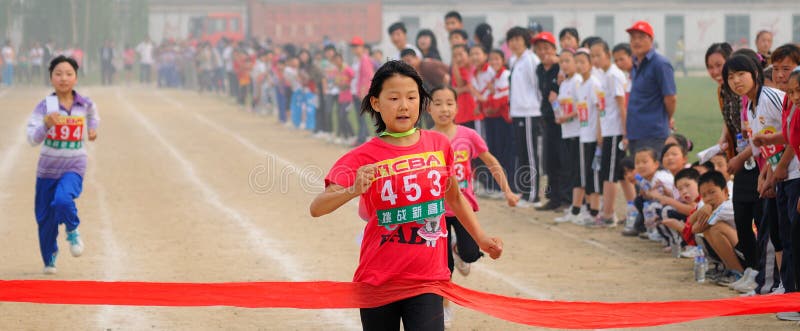China: Student Track and Field Games/sprint Editorial Photo - Image of ...