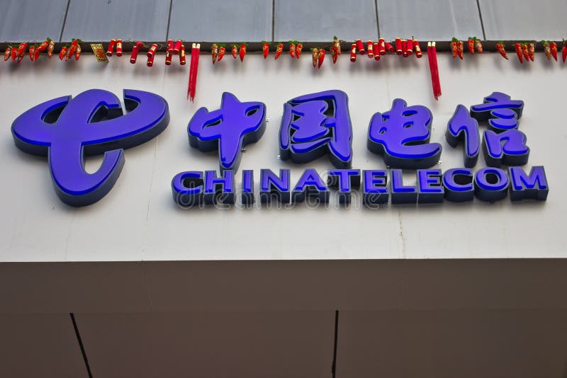 China Telecom logo editorial photography. Image of chitec - 37496972