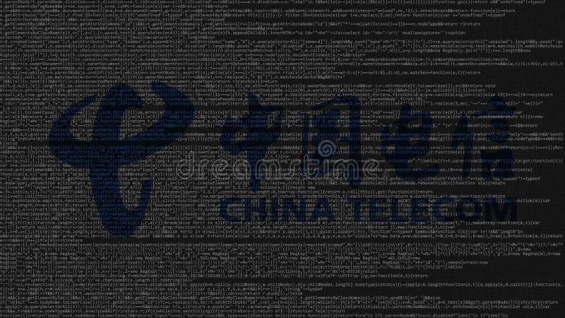 China Telecom Logo Made of Source Code on Computer Screen. Editorial Loopable Animation Stock ...