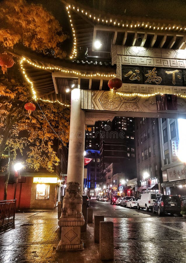 China Town Gate in Boston Massachusetts Editorial Stock Image - Image ...