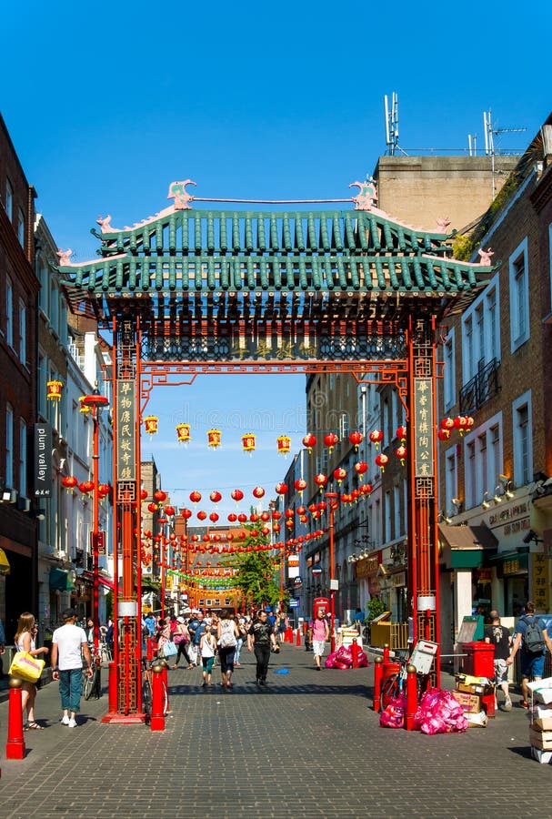 Gate To Chinatown In London Soho Stock Image - Image of commercial ...