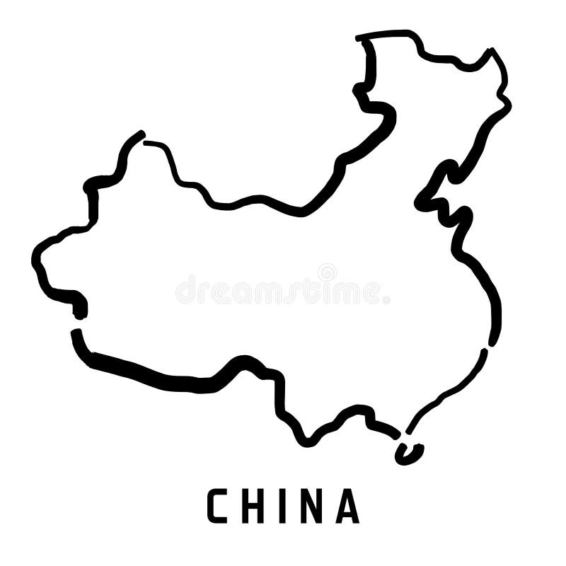 China vector outline stock vector. Illustration of place - 87376695