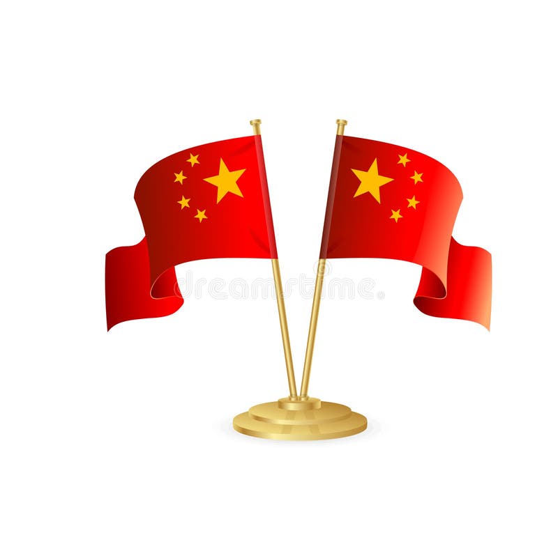 China Vector Table Flag Isolated Stock Vector - Illustration of ...
