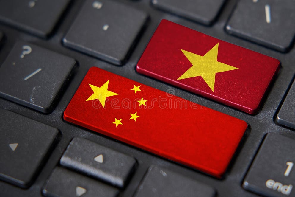 China and Vietnam Flags on Computer Keyboard Stock Image - Image of ...