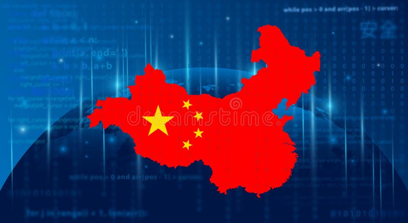China Technology Map. Modern Data Communication Concept. Computer ...
