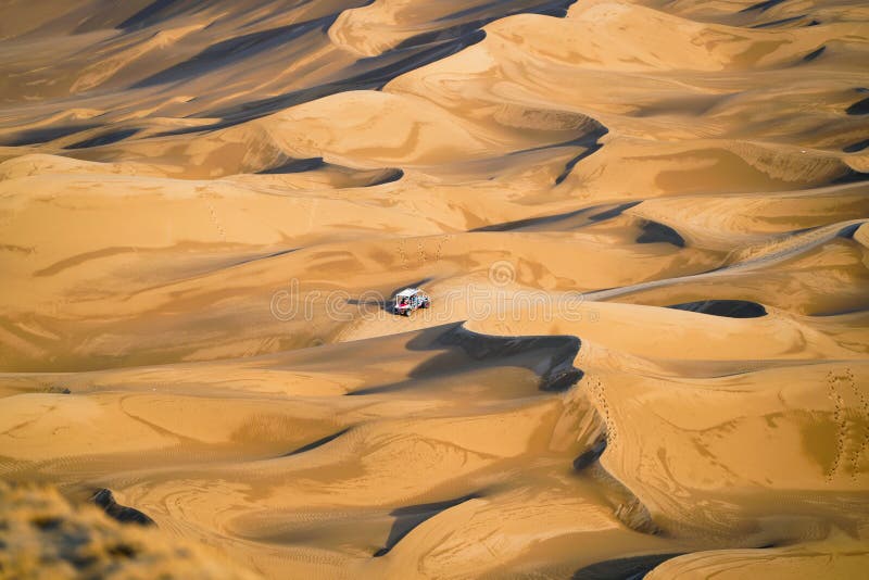 China Xinjiang Desert Scenery Stock Photo - Image of forest, rivulet ...