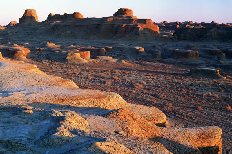 China/Xinjiang: Urho Ghost Castle during Sunset Stock Image - Image of ...