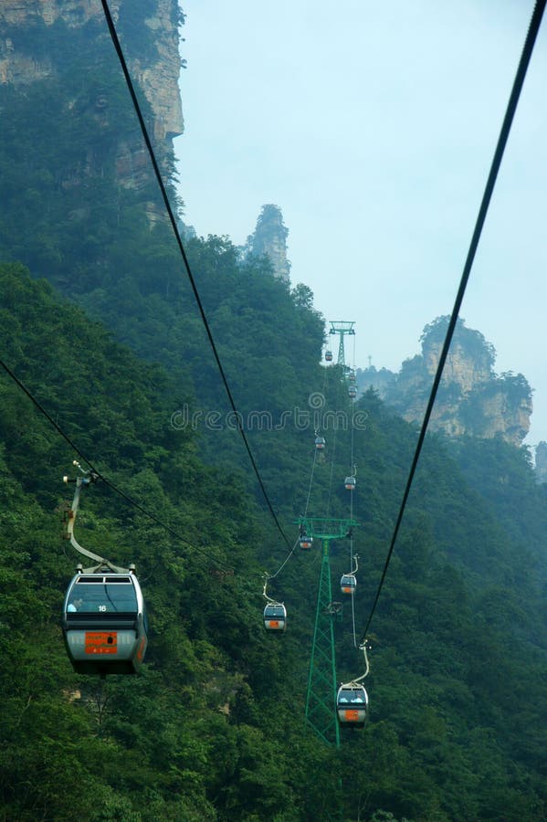 China zhangjiajie editorial stock image. Image of cable - 35510604