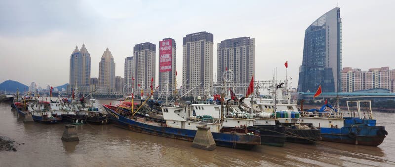 Zhoushan Boat Dock stock image. Image of east, outdoors - 58325231