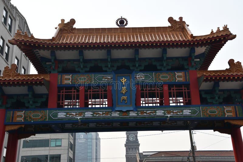 Chinatown-International District in Seattle, Washington Stock Image ...