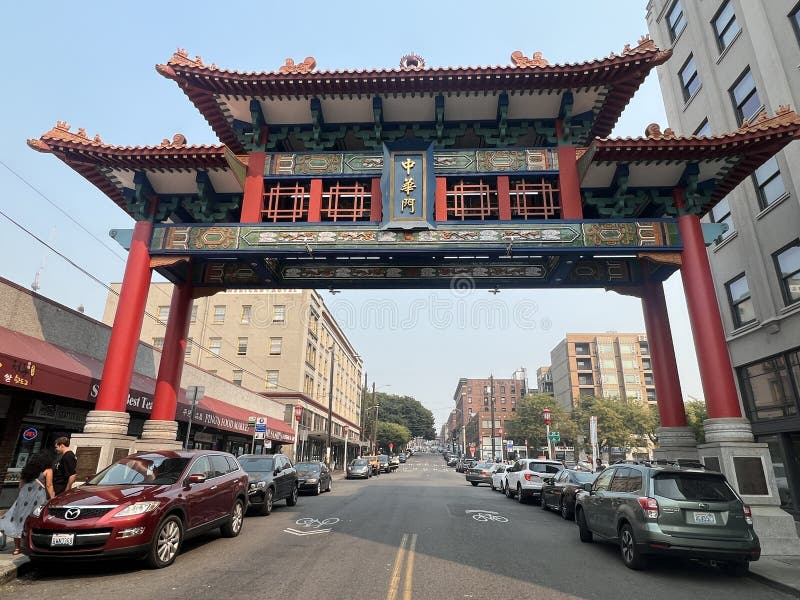 Chinatown-International District in Seattle, Washington Editorial ...