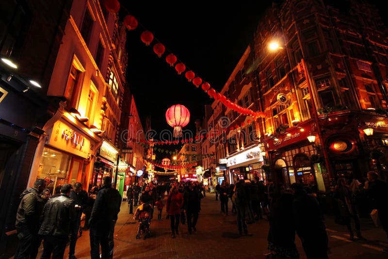 Chinatown at Night in London Editorial Stock Image - Image of travel ...