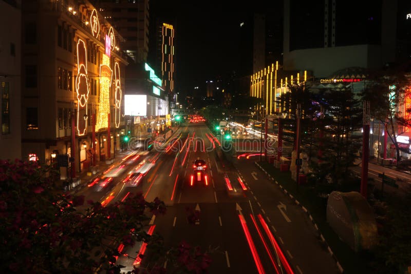 Chinatown night shoot editorial stock photo. Image of darkness - 264407798