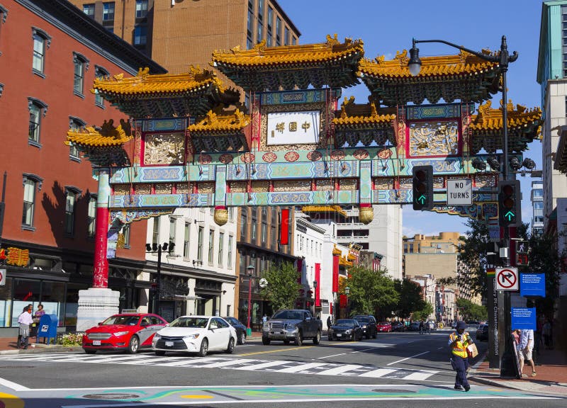 Chinatown in Washington DC, USA Editorial Image - Image of historical ...