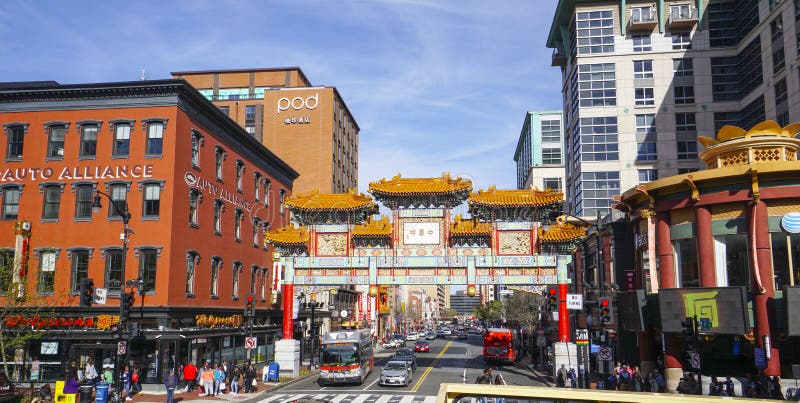 Chinatown in Washington DC - WASHINGTON DC - COLUMBIA - APRIL 7, 2017 ...